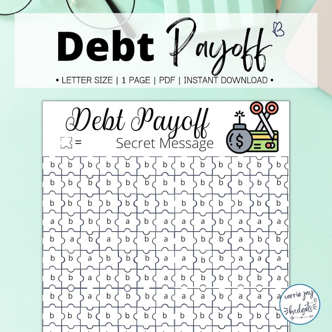 Debt Payoff Tracker, Printable Goal, Money Challenge, Budget Tracker ...