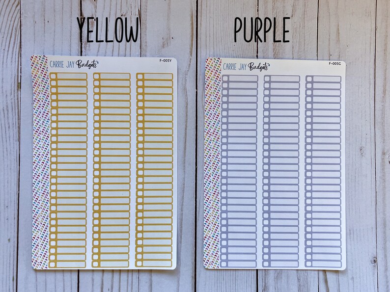 SET OF 5 Budget Expense Tracker Labels | Planner Stickers | Fits Erin ...