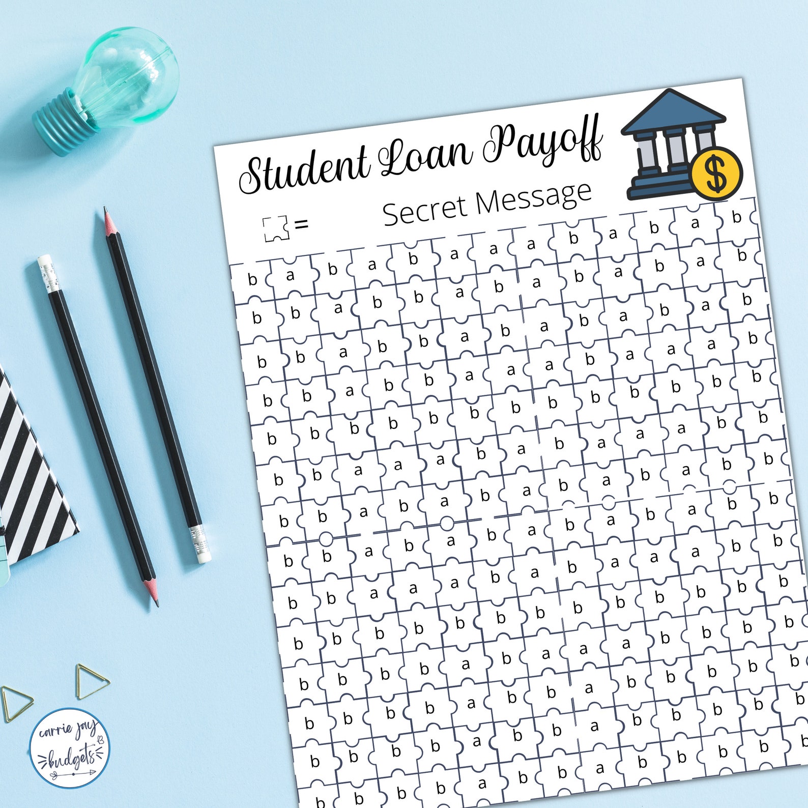 Student Loan Payoff Printable Tracker Debt Payoff Printable - Etsy