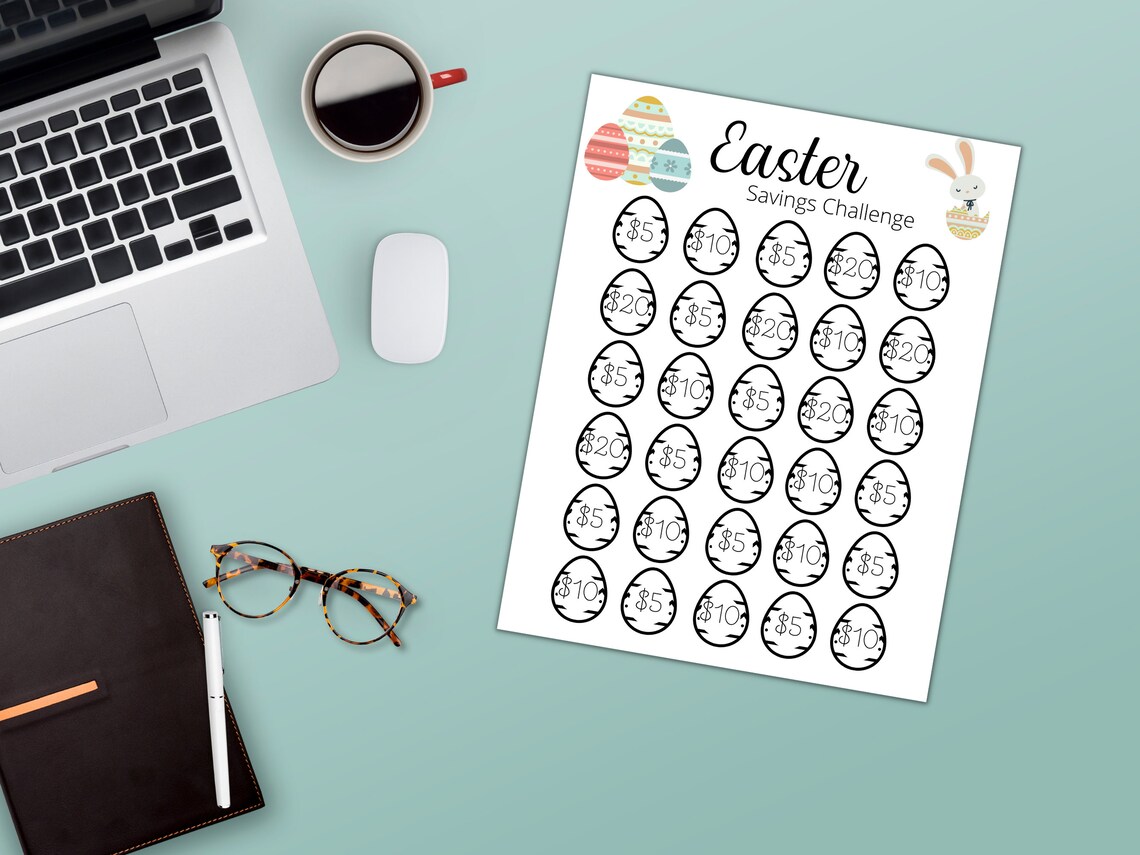 30 Day Easter Savings Challenge Printable Goal and Guide - Etsy