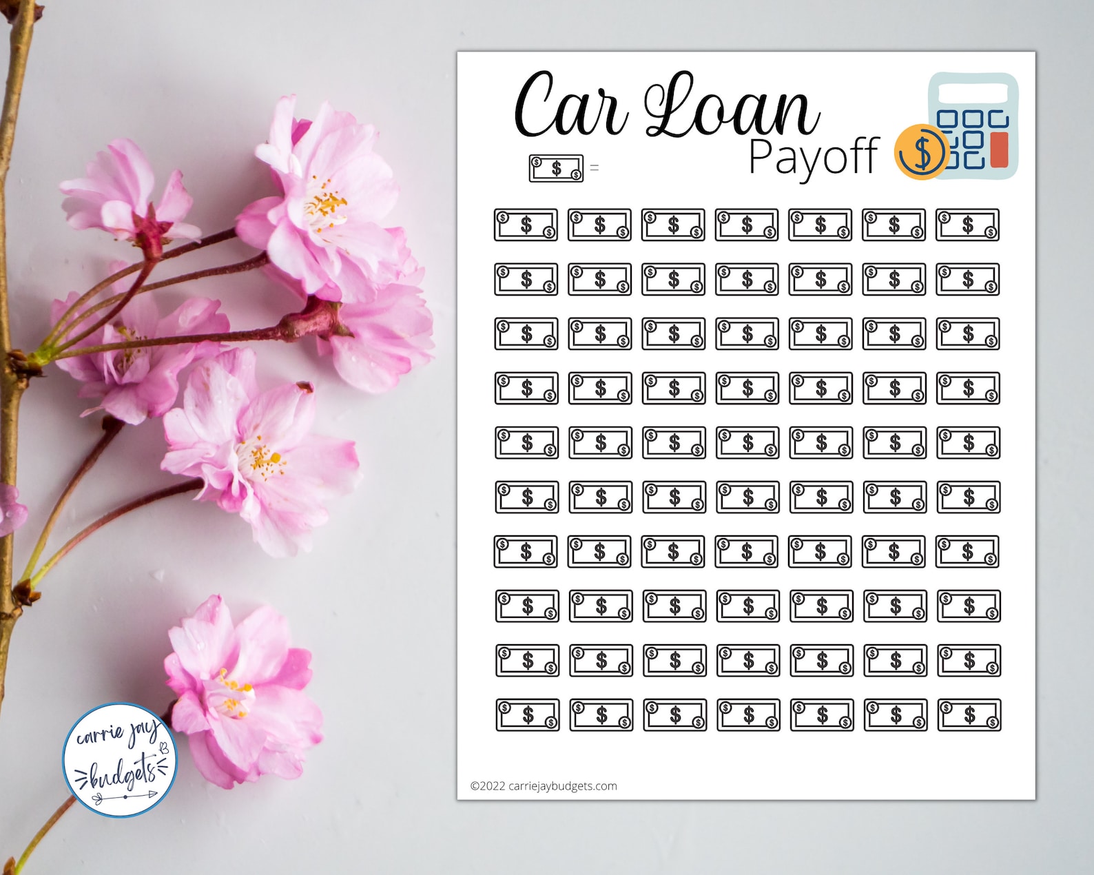 Car Payoff Printable Tracker Vehicle Printable Goal Money - Etsy