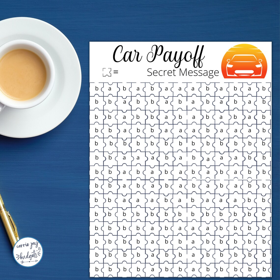 Car Debt Payoff Tracker, Car Payoff Printable, Loan Payoff, Debt ...