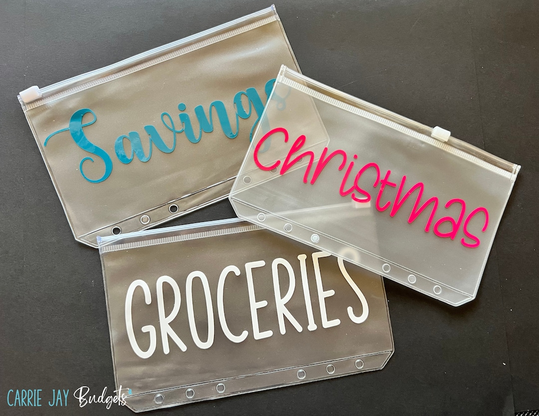 Cash Envelope Labels and Zipper Envelopes | A6 Cash Labels | Budget ...