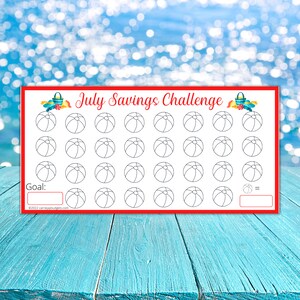 July Savings Challenge for A6 Cash Envelopes Budget Binder - Etsy