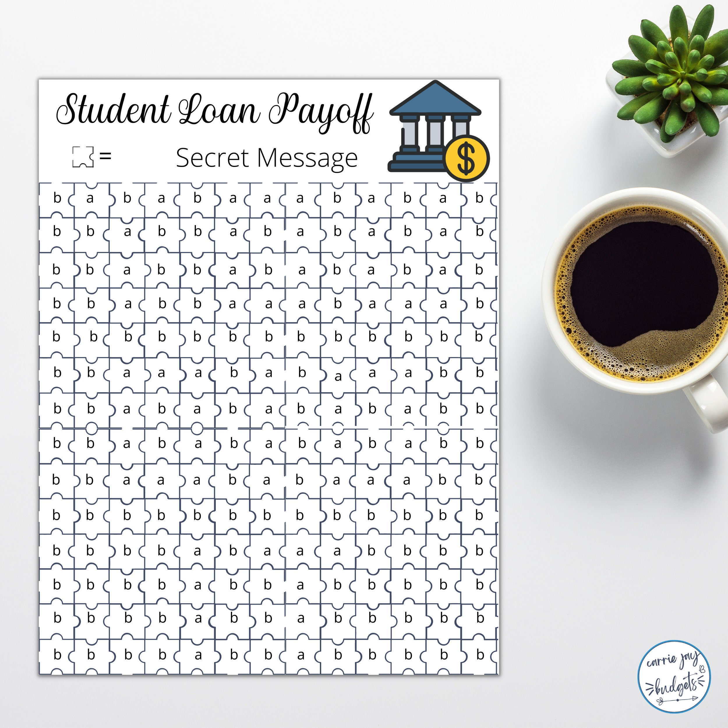 Student Loan Payoff Printable Tracker, Debt Payoff Printable Goal ...