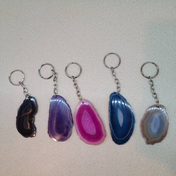 Agate Keychain - Etsy