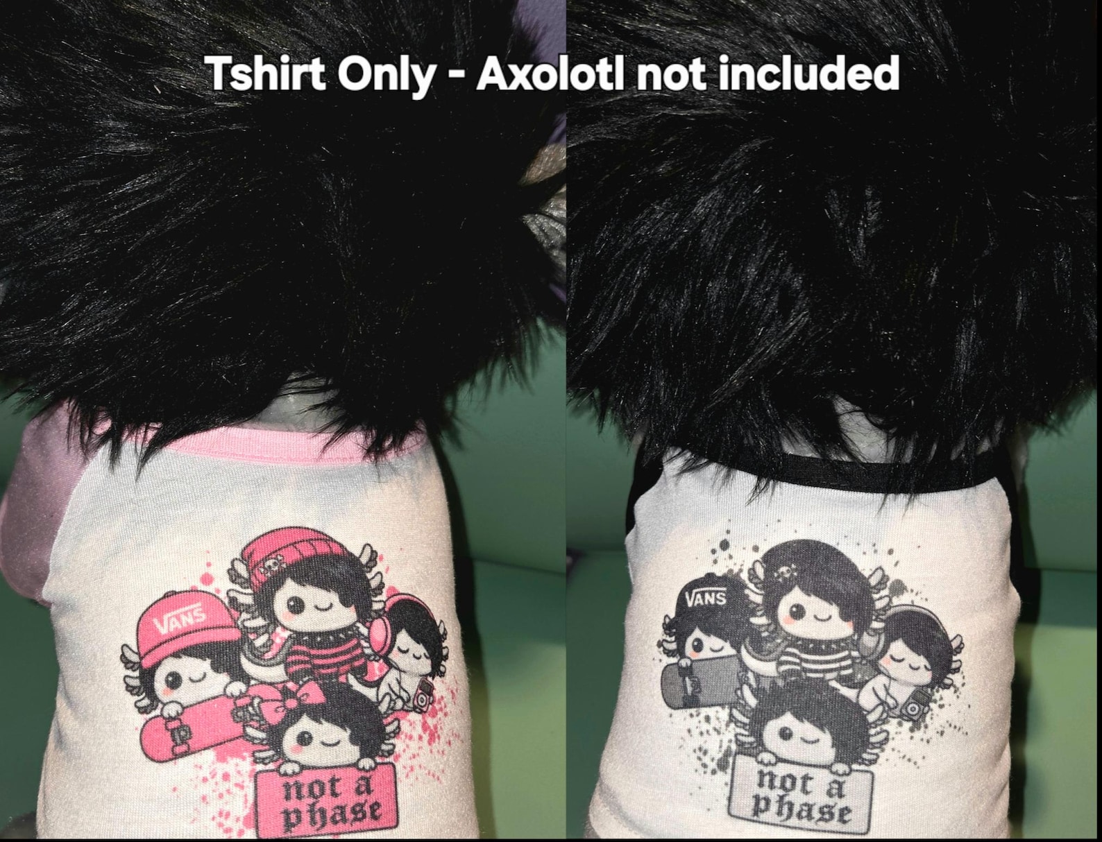 Shirt Only - Emo Axolotl Tshirt PJ Kawaii Punk Rock Band Skater Spooky ...