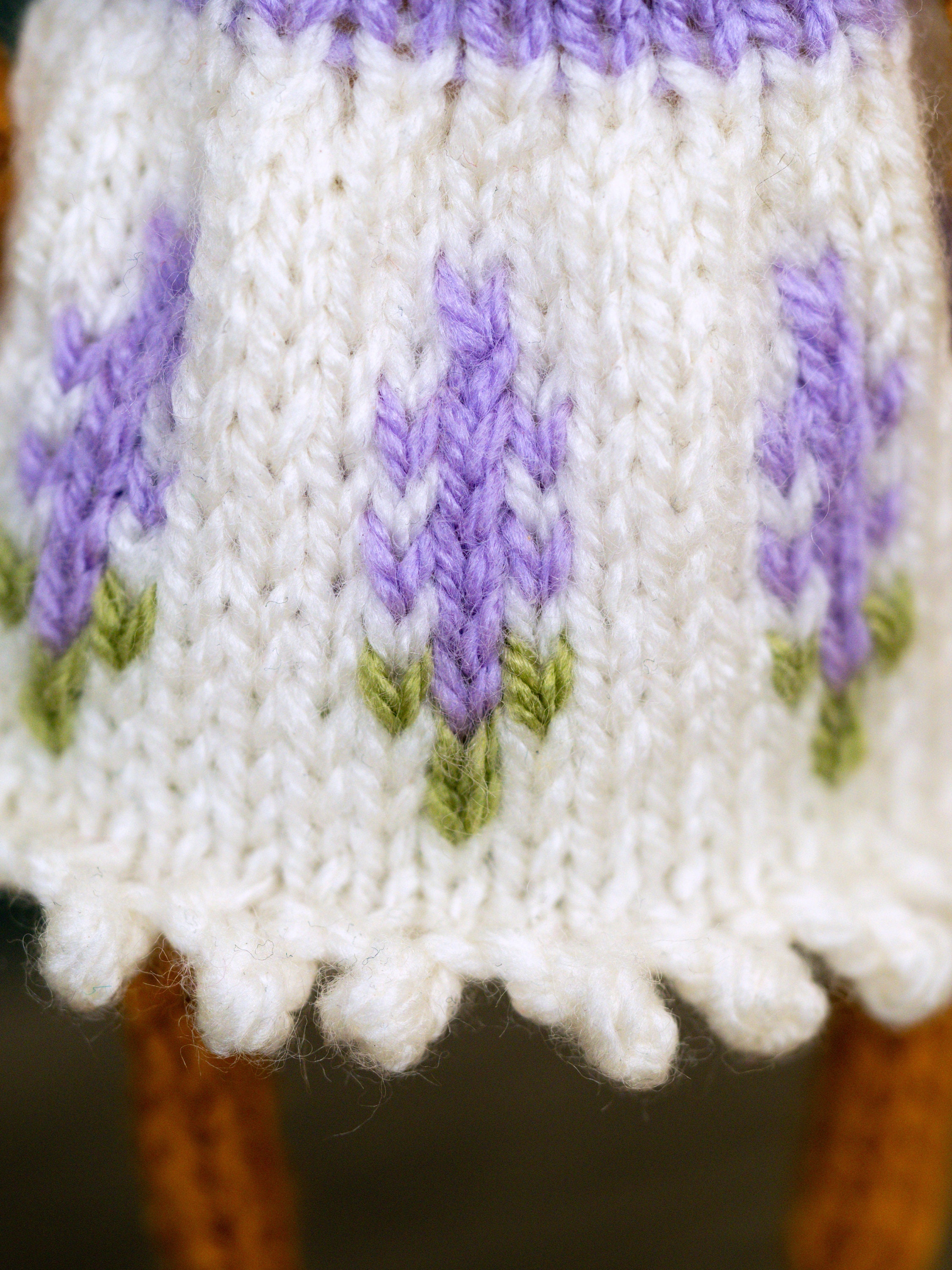 KNITTING PATTERN - Lavender Flower Motif Dress & Cotton Tote/shopper ...