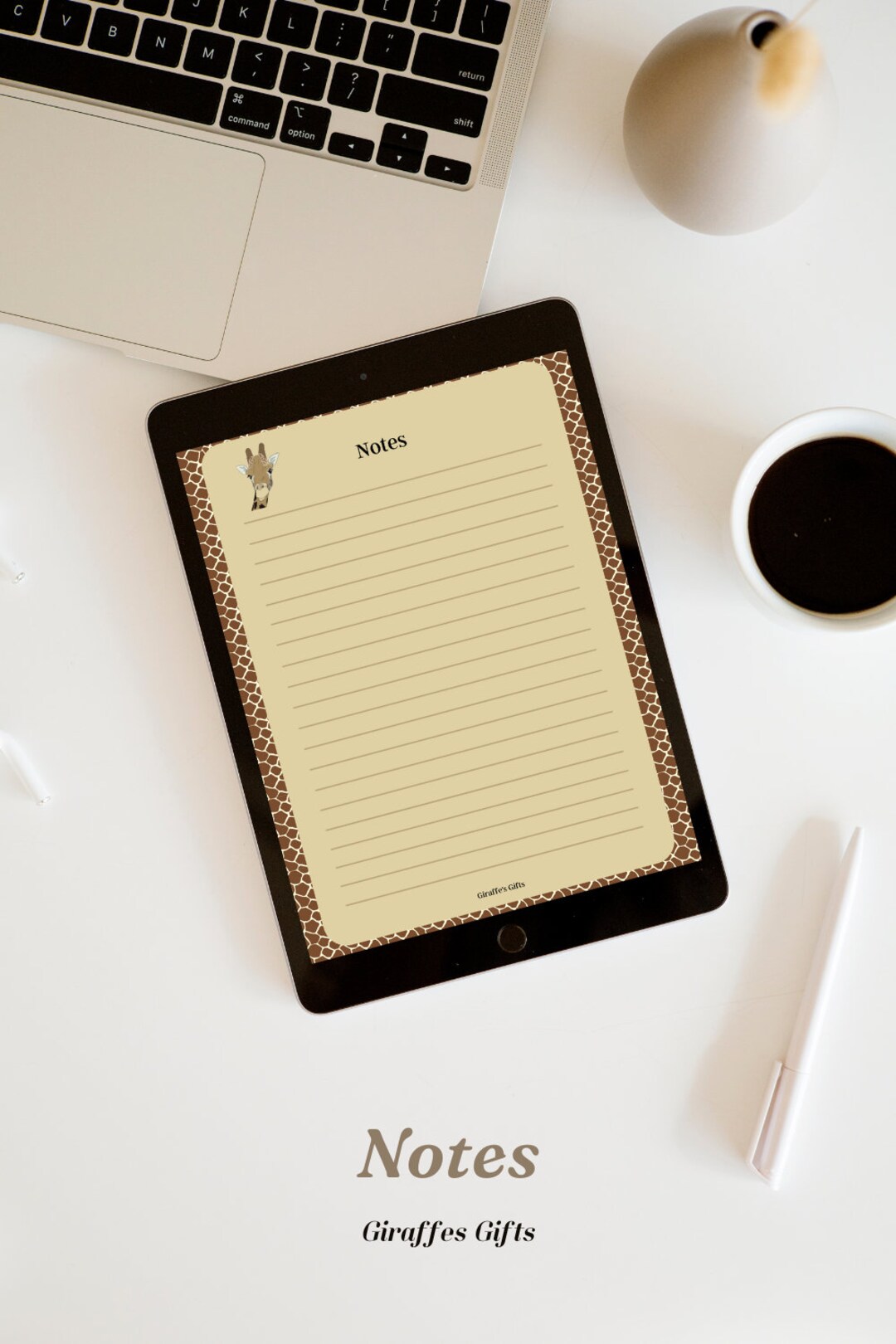 Digital Giraffe Notes - Etsy