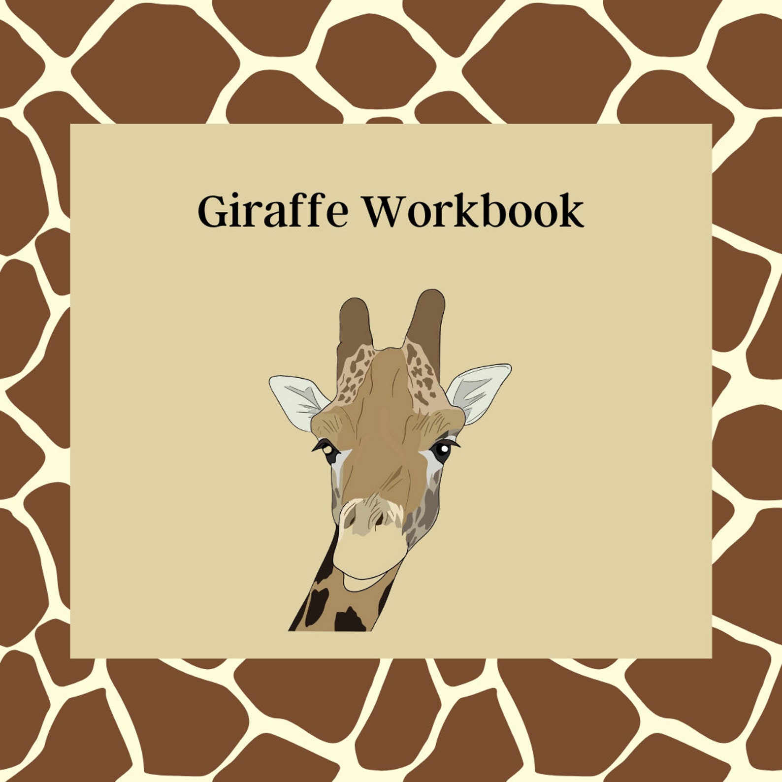 Giraffe Workbook 18 Pages - Puzzles, Giraffes Facts. - Etsy