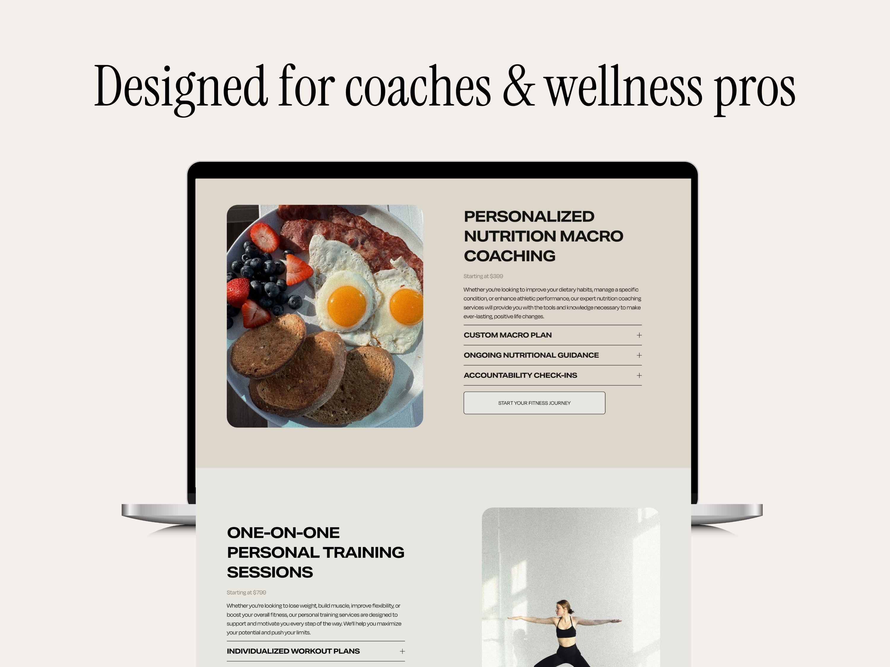 Bold Minimal Squarespace Template for Coaches, Personal Trainer ...