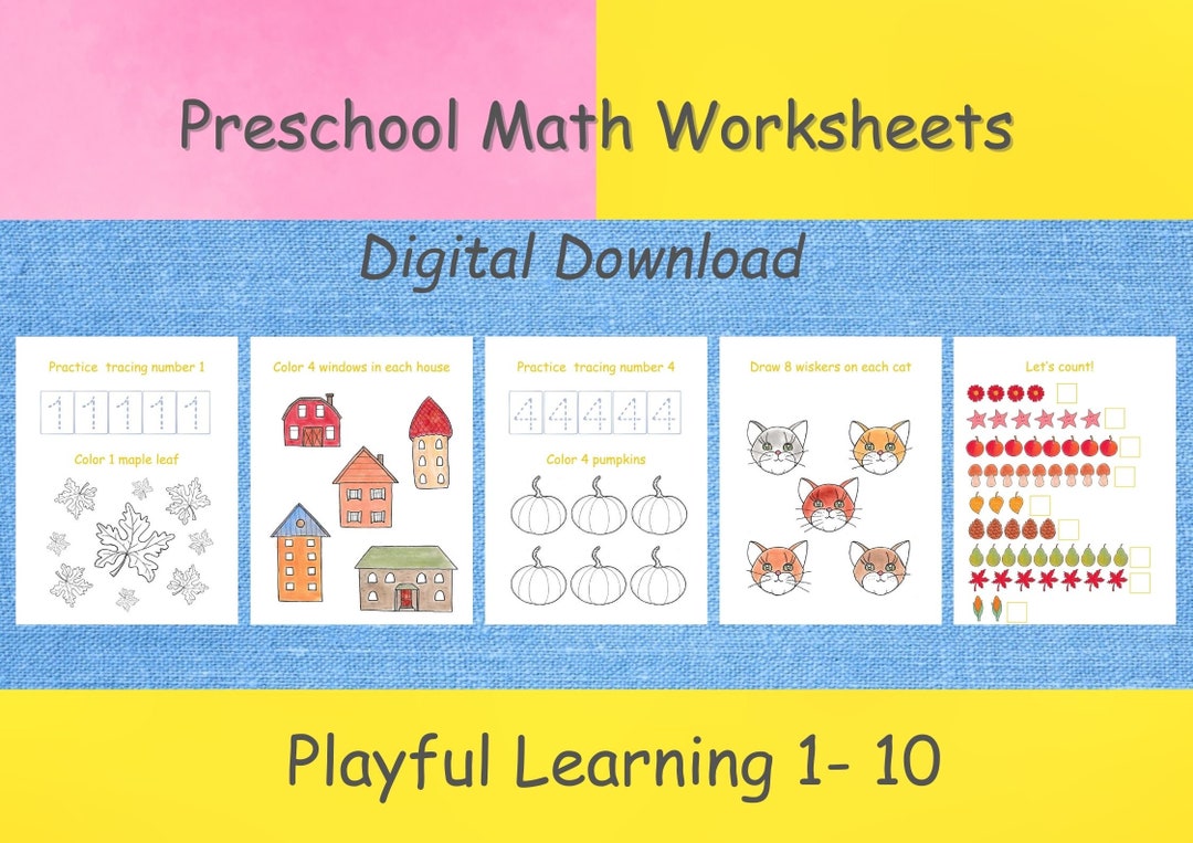 Preschool Math Printable Worksheets/learning Numbers/preschool and ...