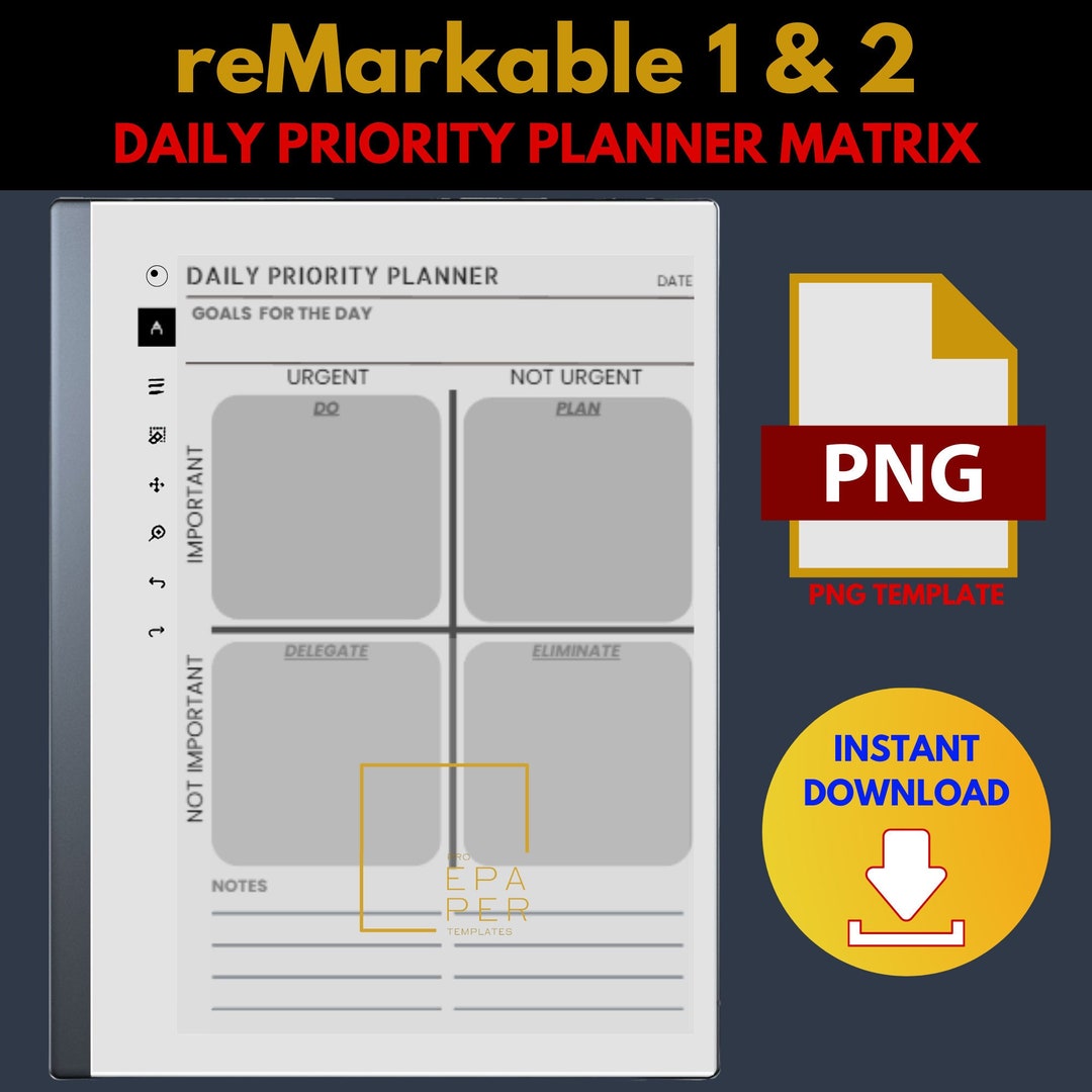 DAILY PRIORITY MATRIX for Managers | Priority Planner for Businesses ...