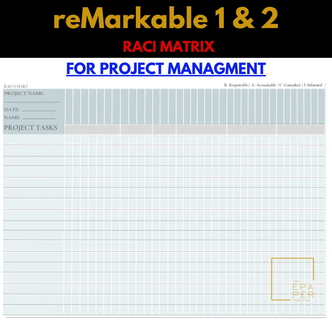 RACI CHART MATRIX for Project Managers With Stakeholders Remarkable 1 2 ...