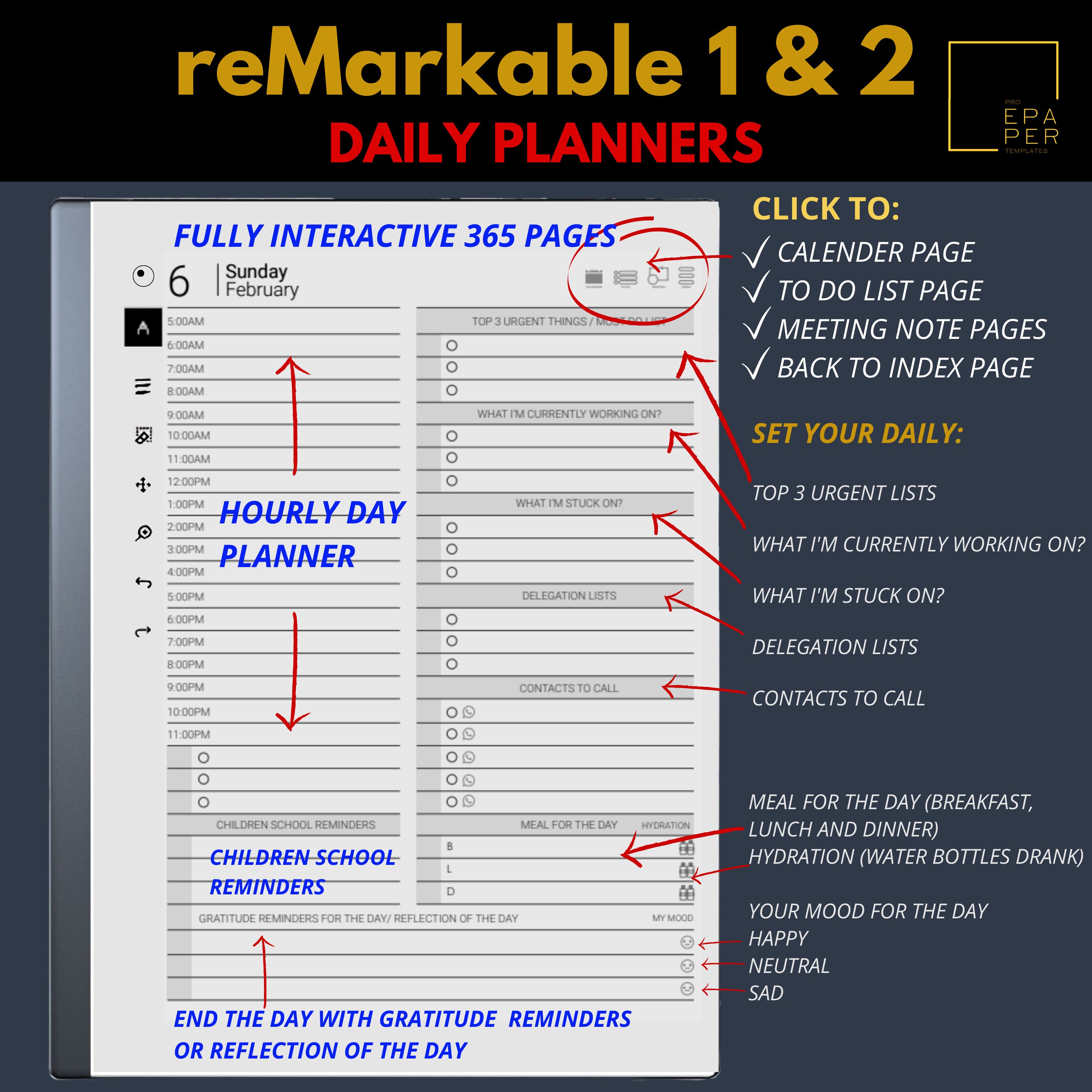 Remarkable 2 Templates Bundle hyperlinks 2023 Planner for Remarkable 1 ... Remarkable 2 Templates Bundle hyperlinks 2023 Planner for Remarkable 1 ...
