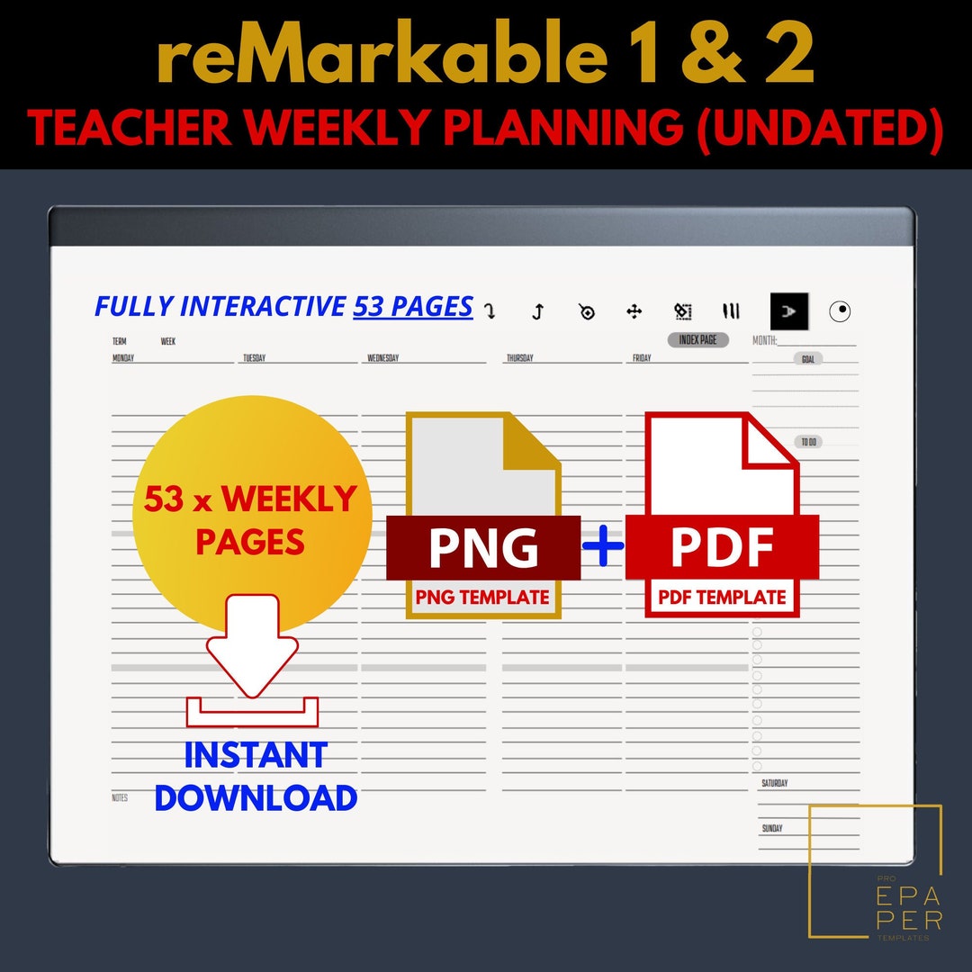 WEEKLY PLANNER for Teachers or Students | Academic Weekly Planners ...