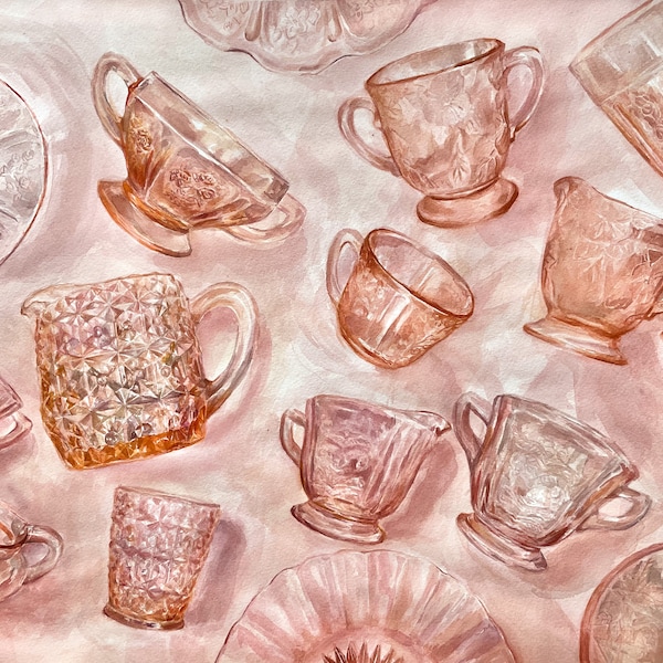 Pink Glass - Etsy
