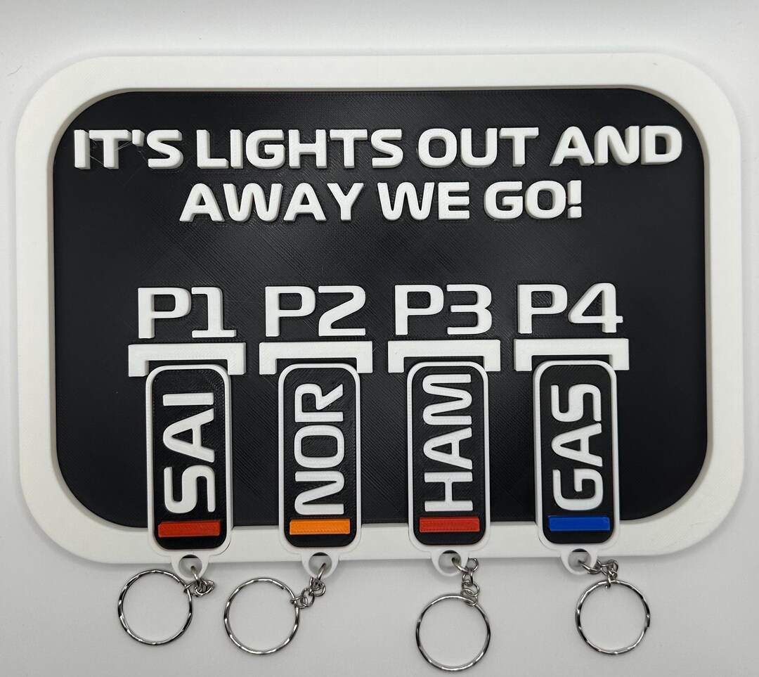 3D Printed - F1 Starting Grid Key Rack - Etsy