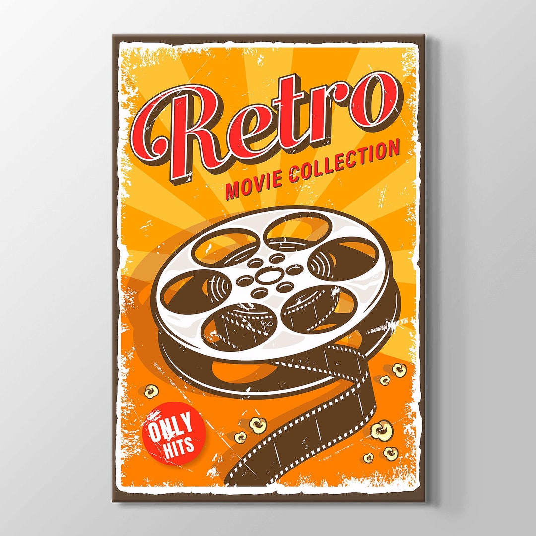Retro Only Hits Cinema Poster Wall Art Painting Home Retro Camera ...
