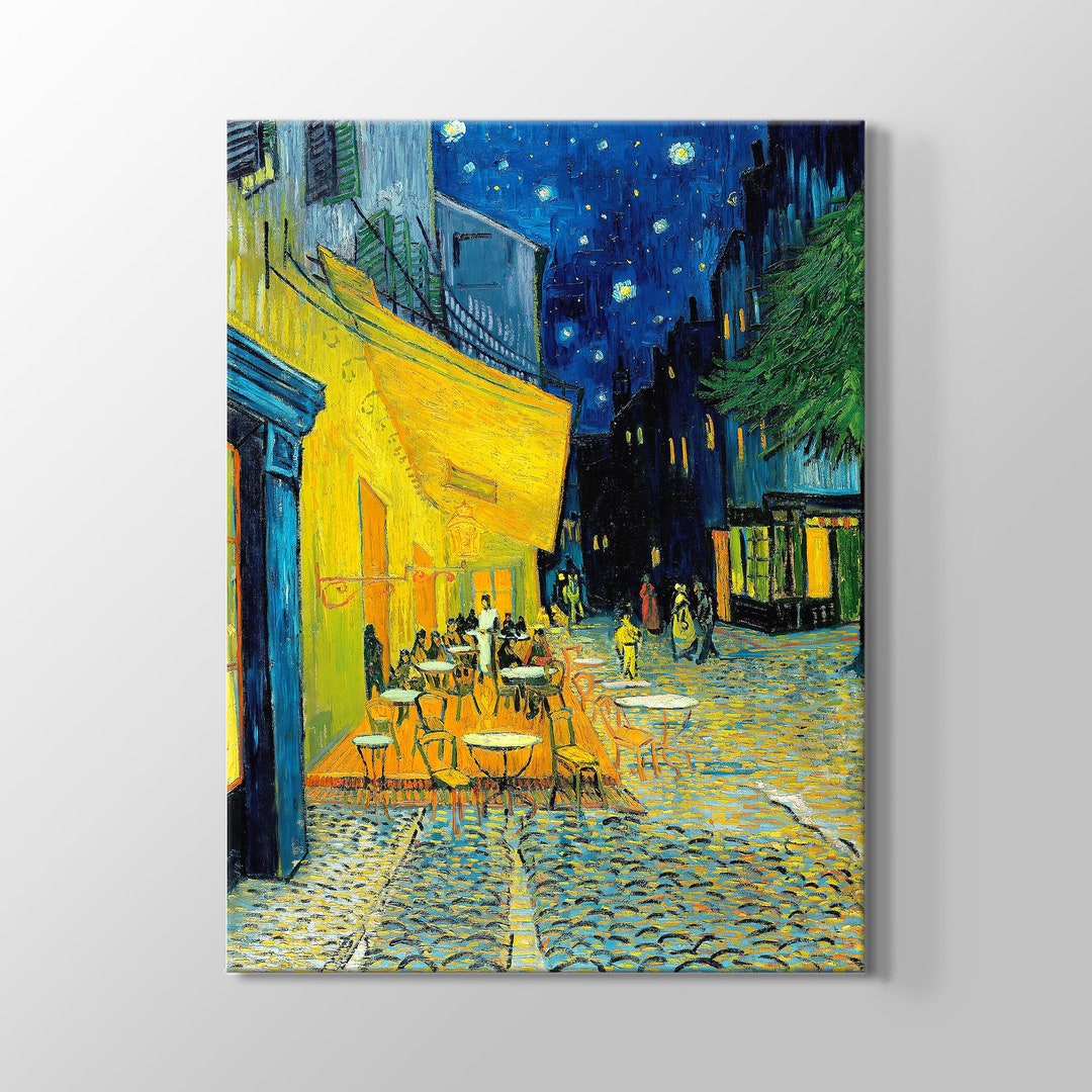 Vincent Van Gogh Cafe Terrace at Night Canvas Print Wall Art Van Gogh ...