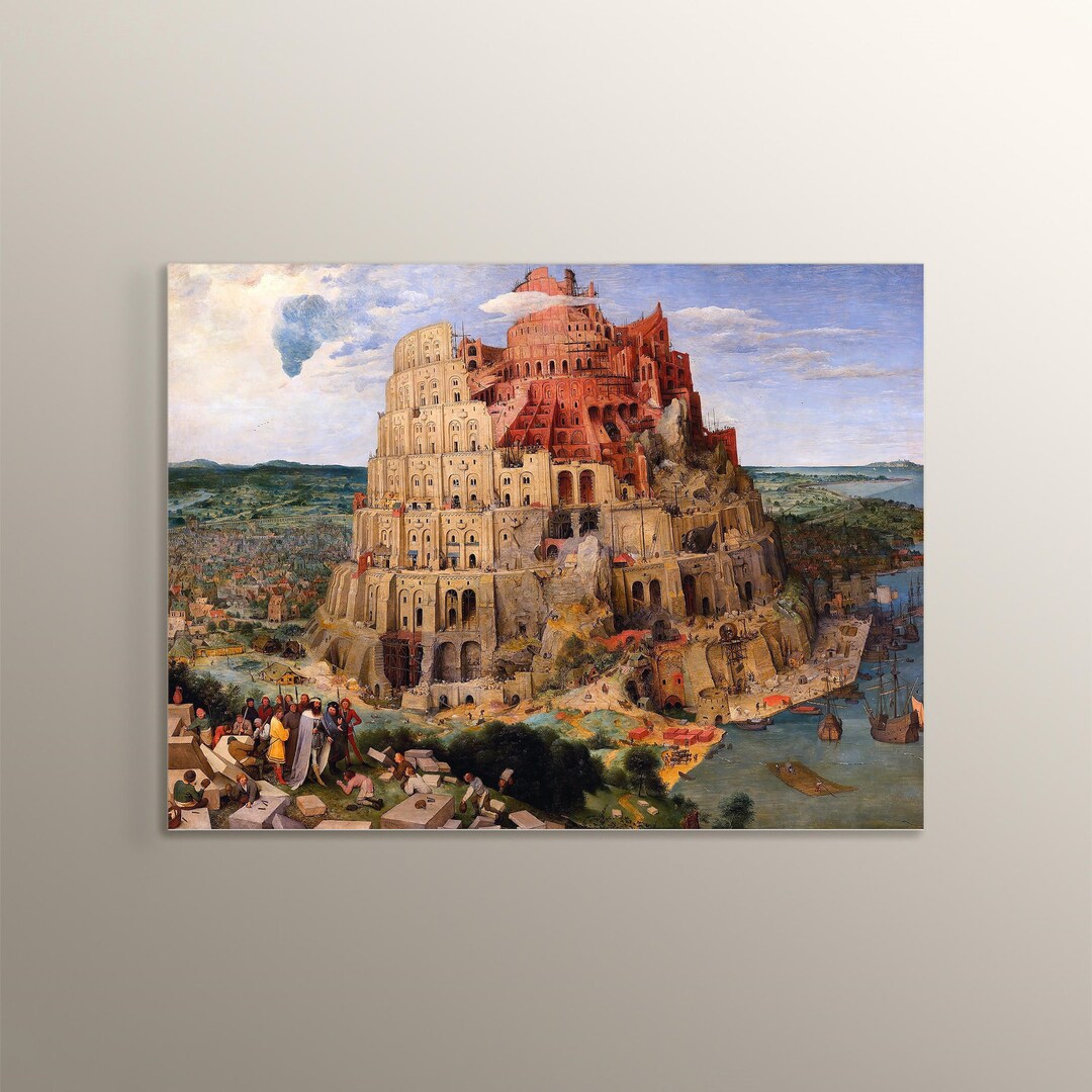 The Tower of Babel Wall Art MDF Print Painting by Pieter Bruegel Famous ...