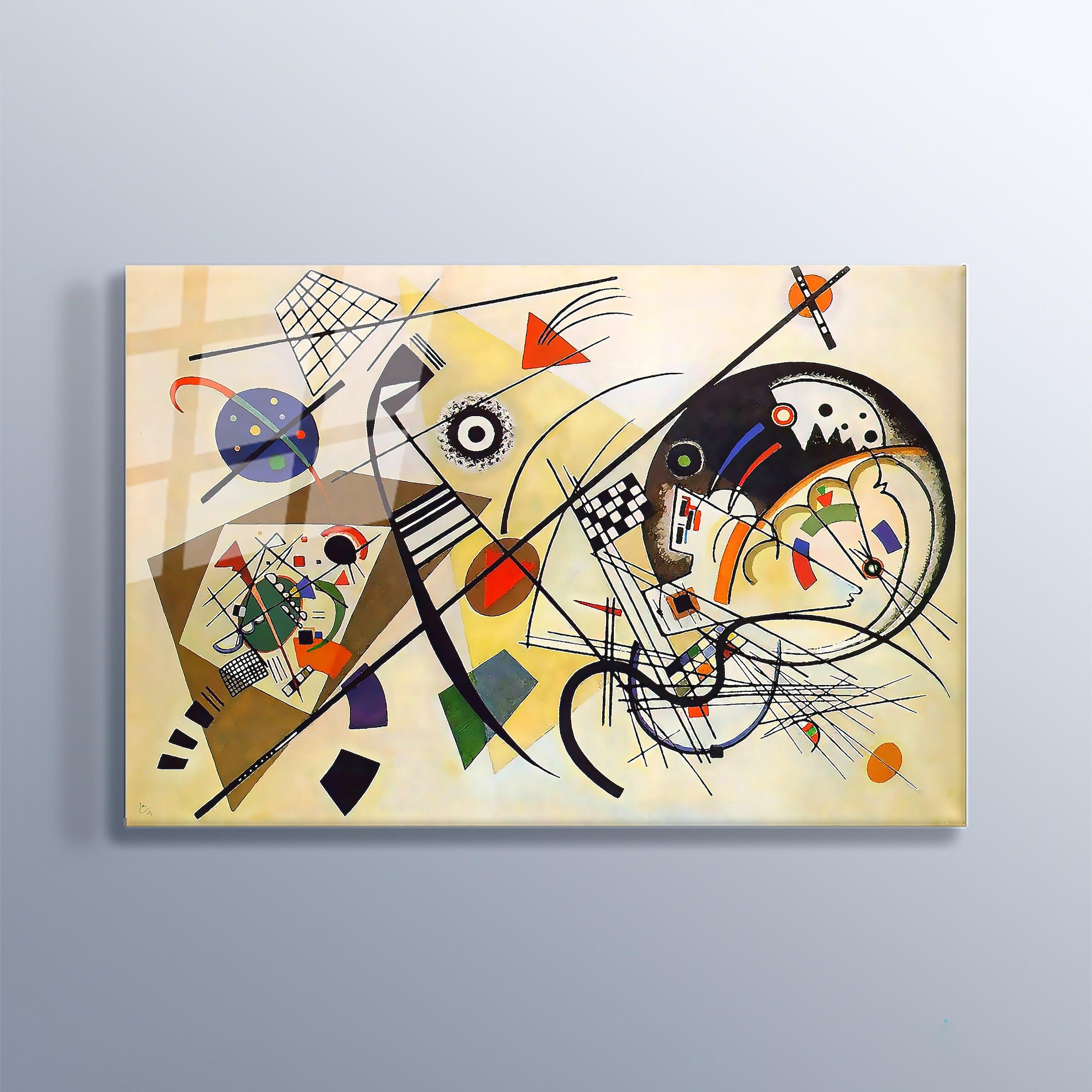 Wassily Kandinsky Transverse Line 1923 Tempered Glass Wall Art Famous ...