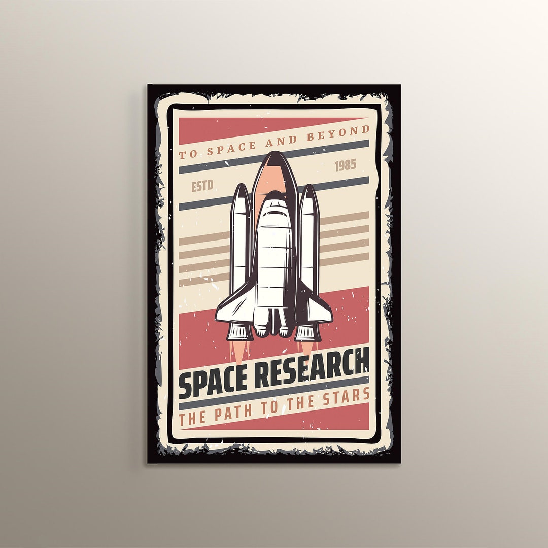 Space Adventures Big Research MDF Wall Art Home Decor High Quality MDF ...