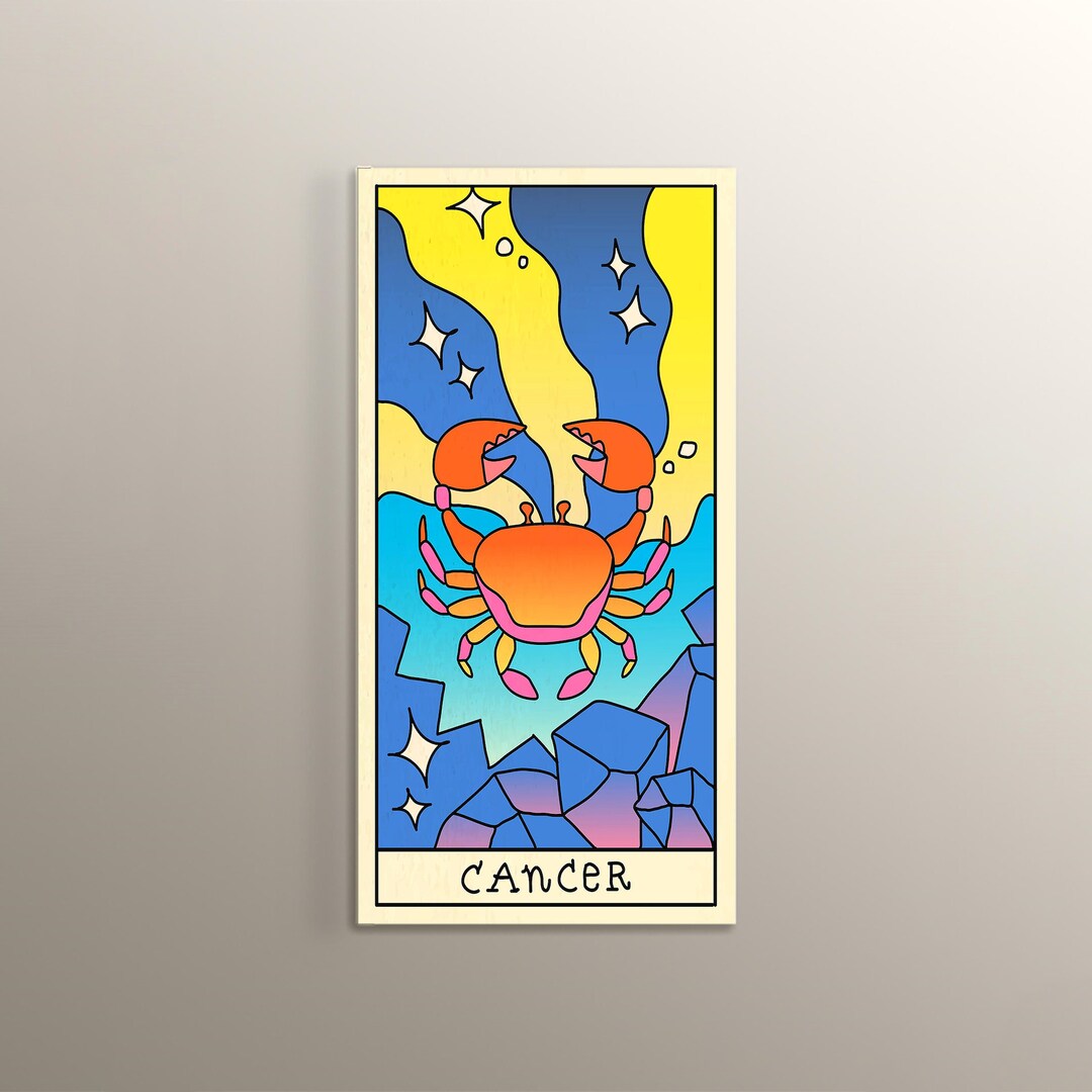 Cancer Zodiac Astrology Wall Art Home Decor Spiritual Painting High ...