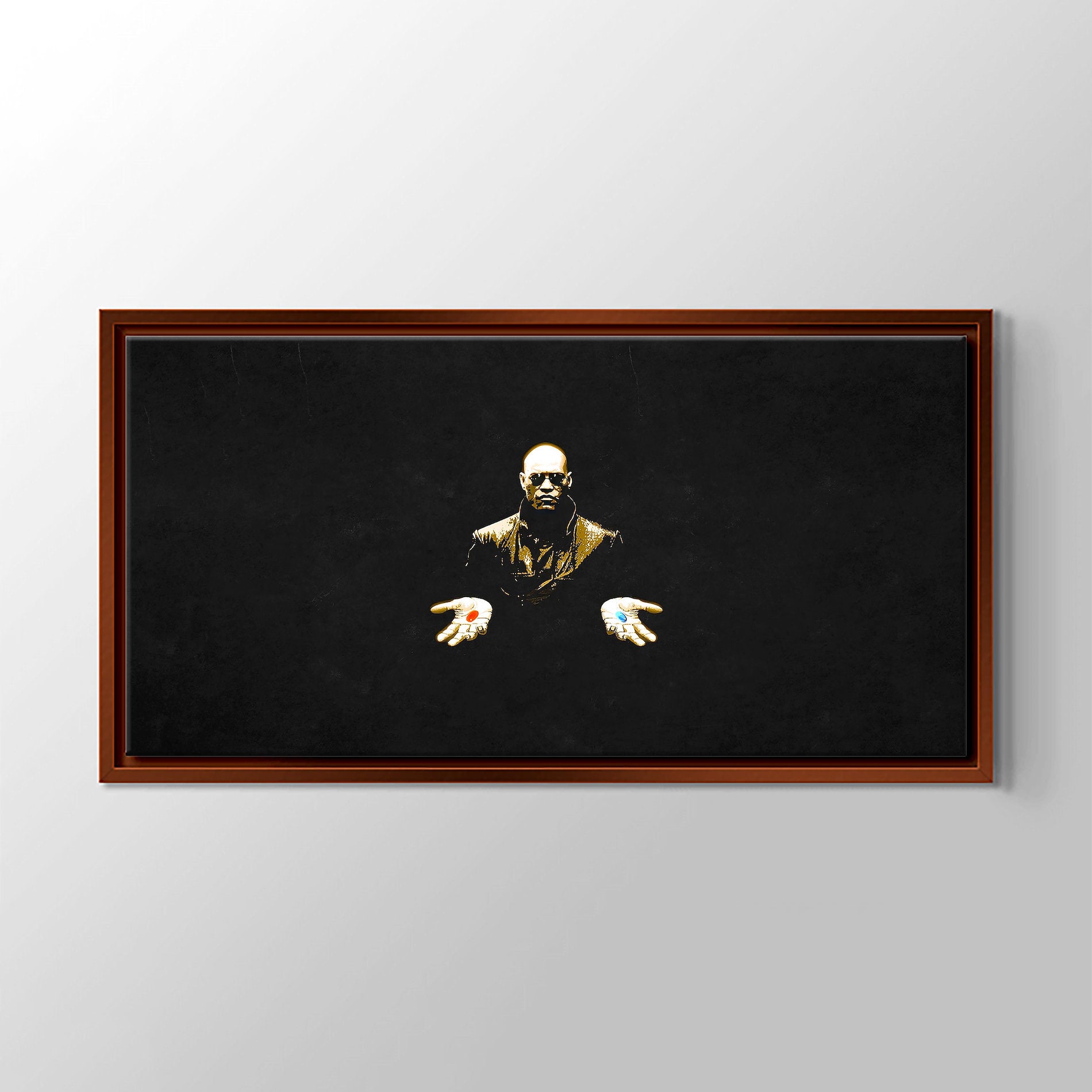 Matrix Morpheus Red Pill or Blue Pill Print on Canvas Wall Art Painting ...