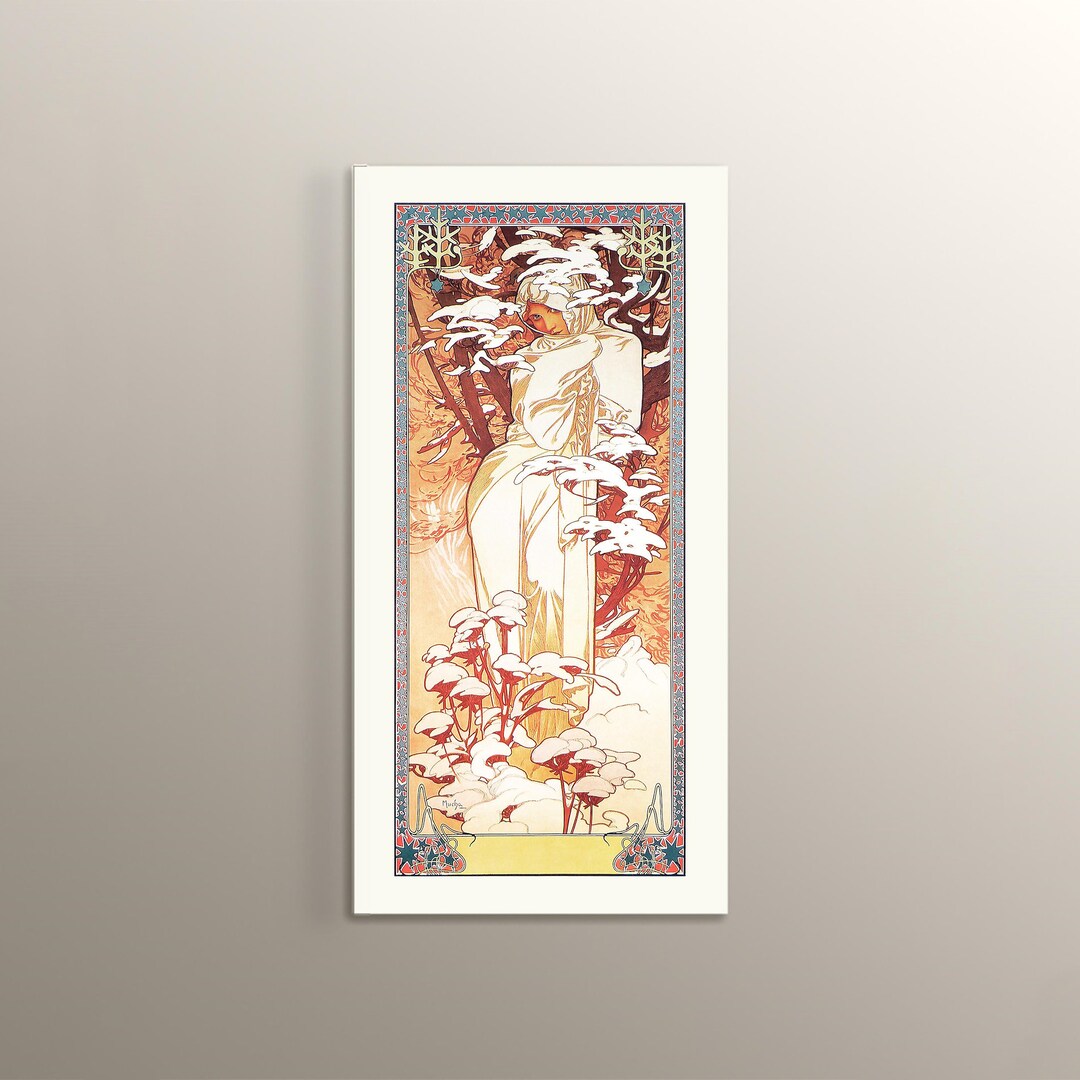 Art Alphonse Marie Mucha ''hiver'' Wall Art Famous Painting Home ...