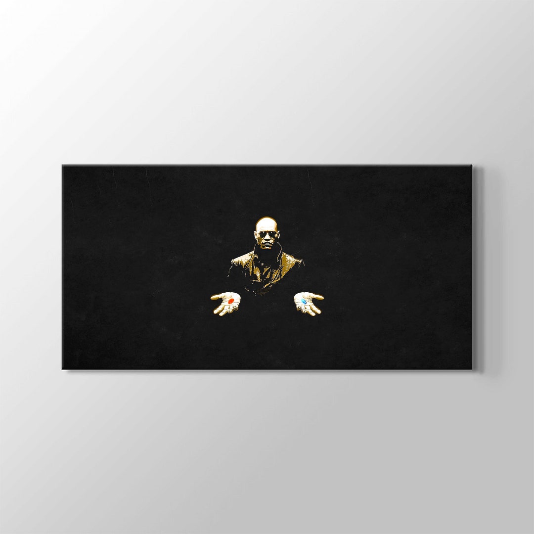 Matrix Morpheus Red Pill or Blue Pill Print on Canvas Wall Art Painting ...