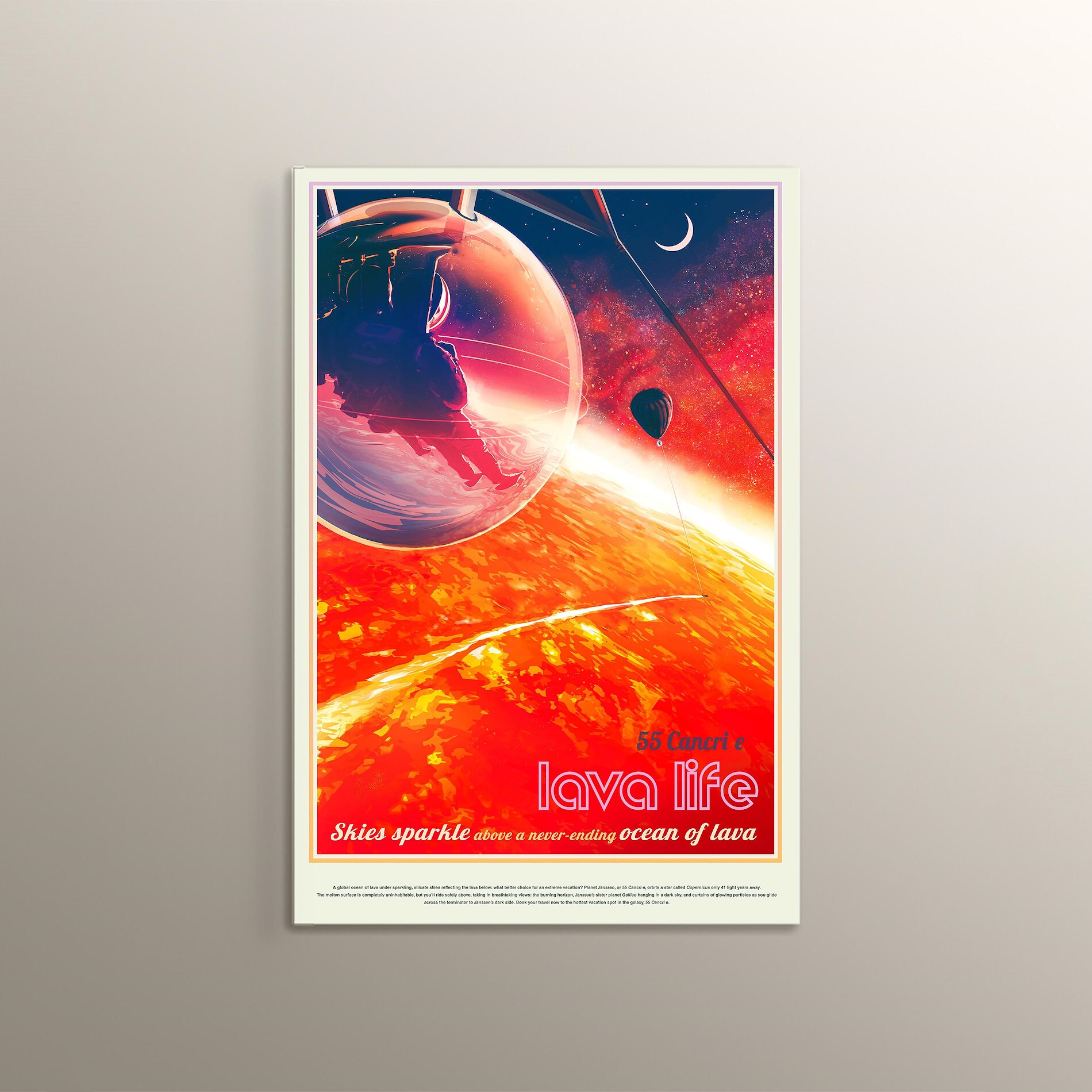 Lava Life 55 Cancri Poster Design Wall Art Painting High - Etsy