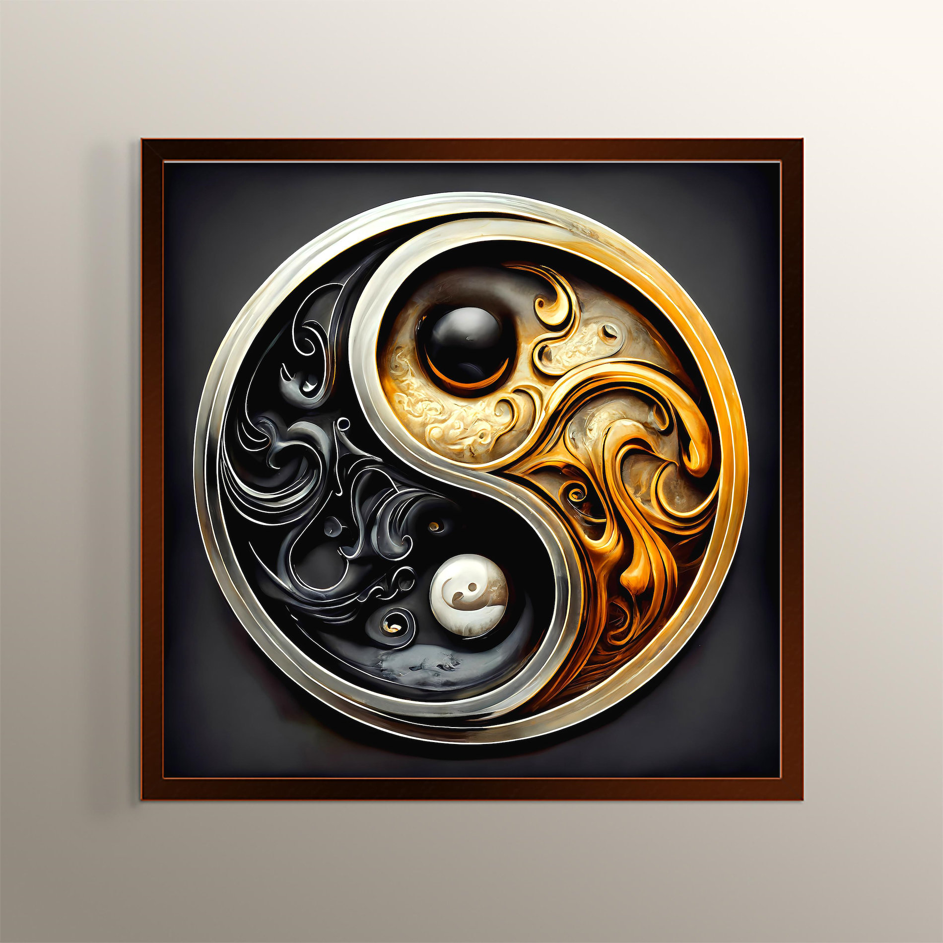 Yin Yang Symbol Wall Art Painting Home Decor High Quality Print on MDF ...