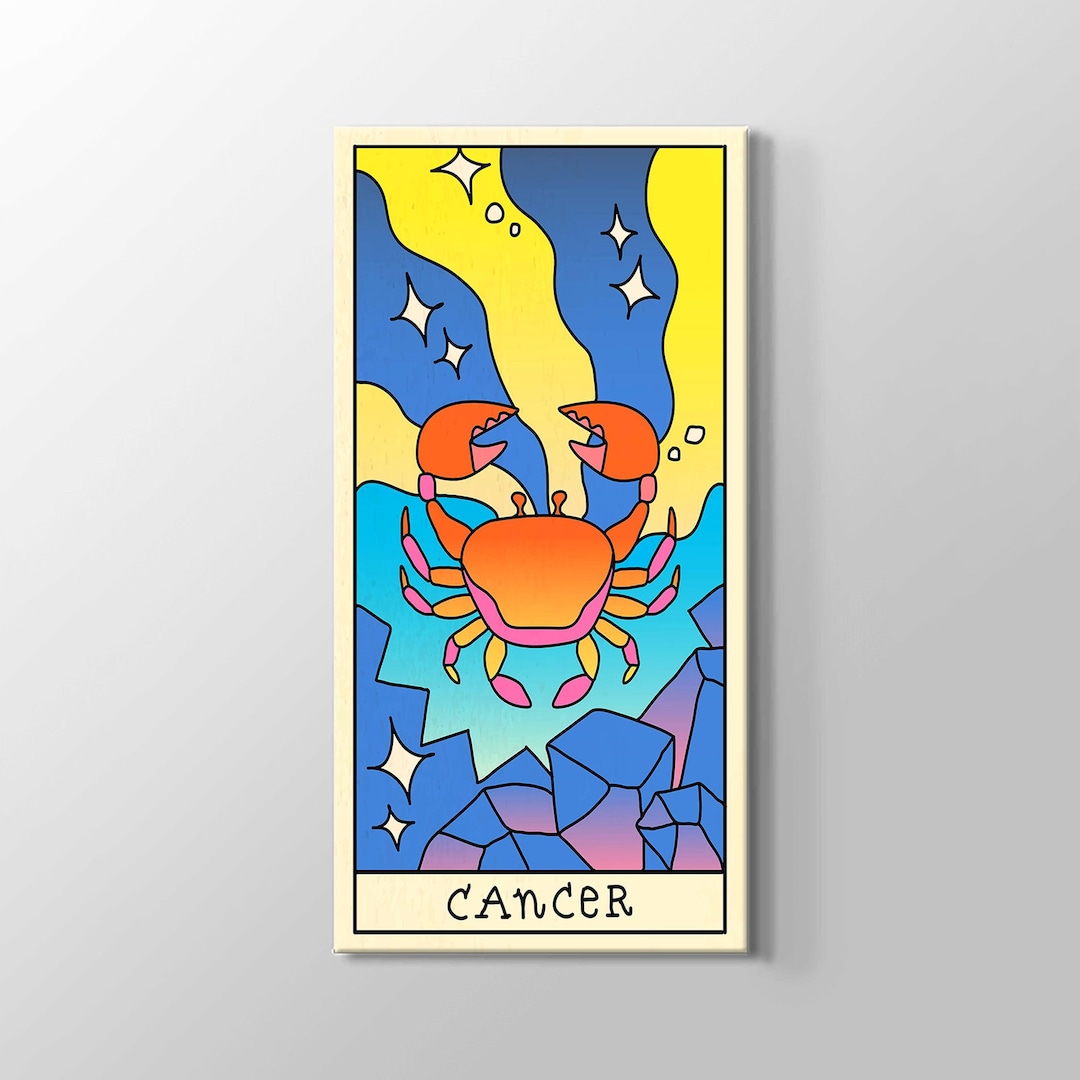 Cancer Zodiac Astrology Wall Art Home Decor Spiritual Painting High ...
