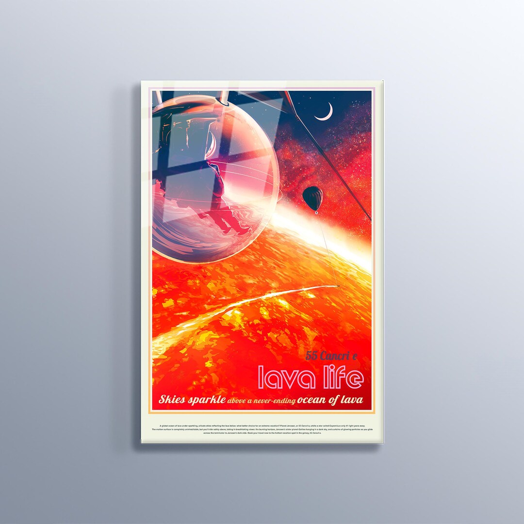 Lava Life 55 Cancri Poster Design Wall Art Painting High Quality Print ...