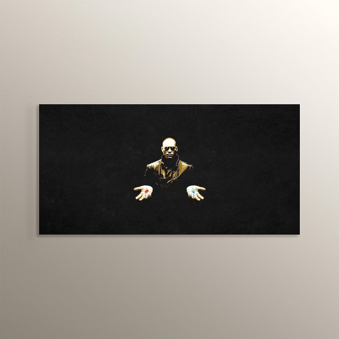 Matrix Morpheus Red Pill or Blue Pill Print on MDF Wall Art Painting ...