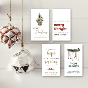 Christmas Gift Tag Bundle, Editable Holiday Gift Tags, Printable Gift ...
