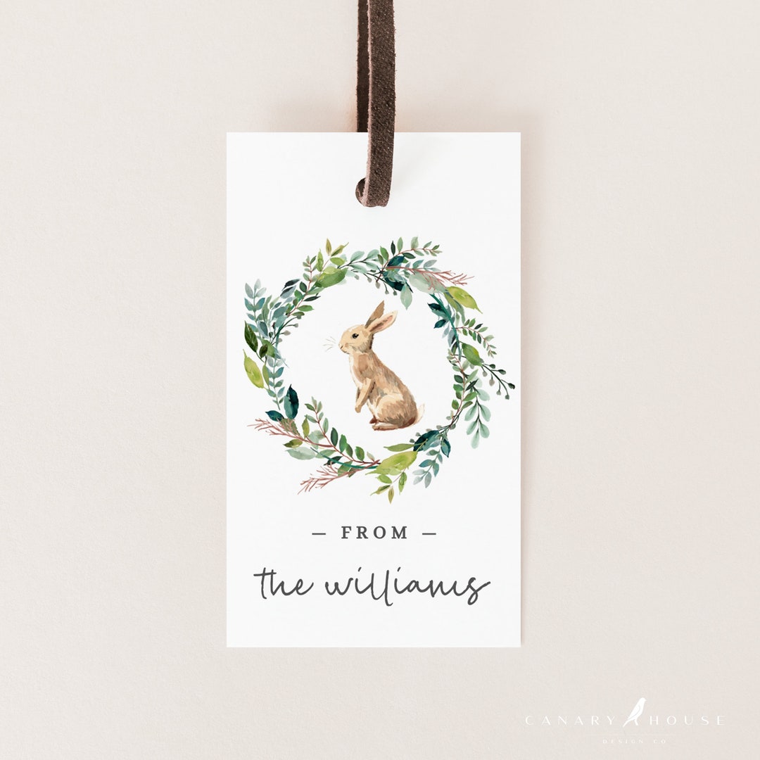 Easter Gift Tag Template, Printable Easter Favor Tag, Editable Easter ...