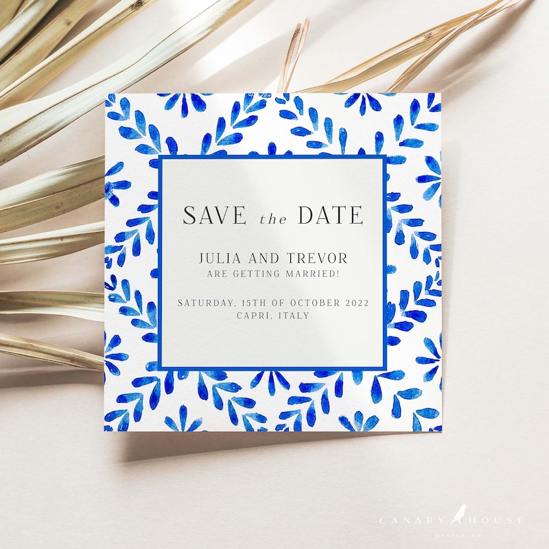 Square Save the Date - Etsy