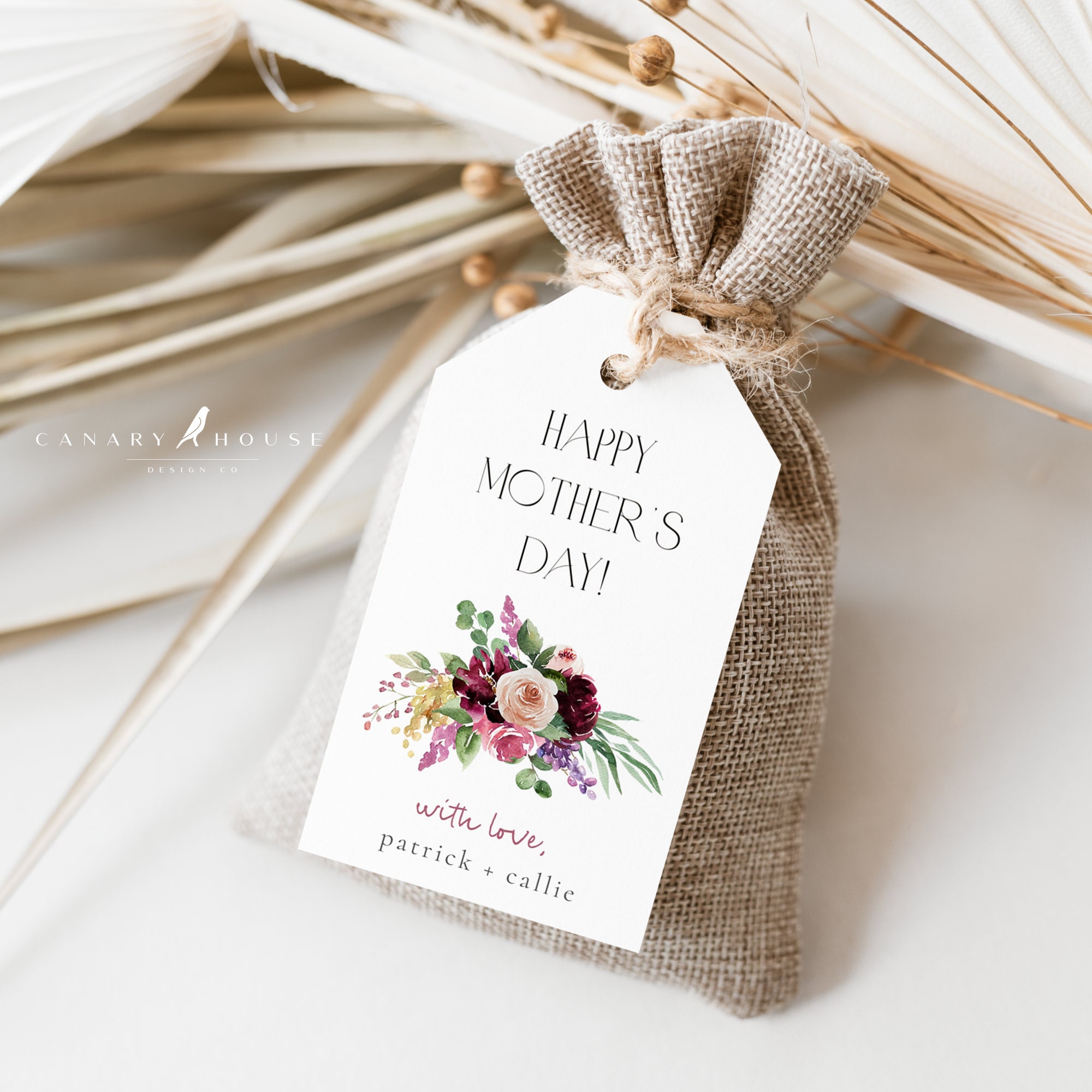 Mother's Day Gift Tag Template, Printable Mother's Day Favor Tag ...