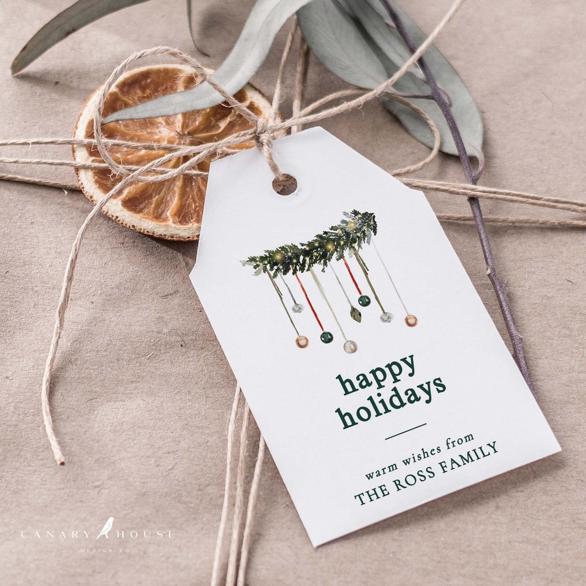 Christmas Gift Tag Bundle, Editable Holiday Gift Tags, Printable Gift ...