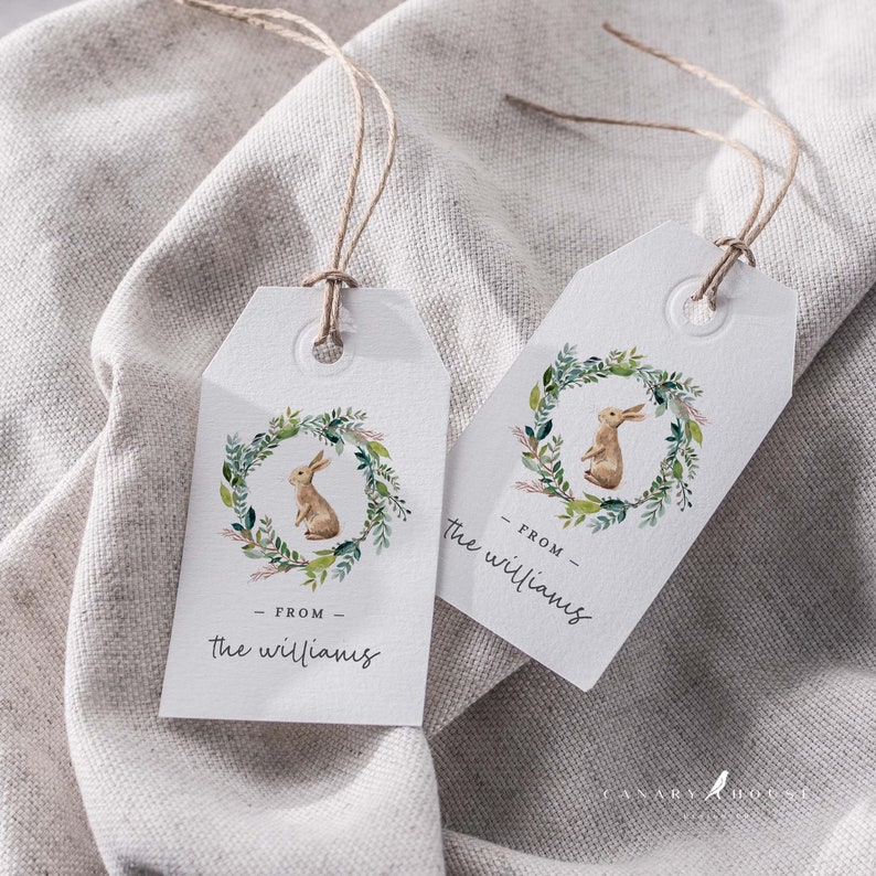 Easter Gift Tag Template, Printable Easter Favor Tag, Editable Easter ...