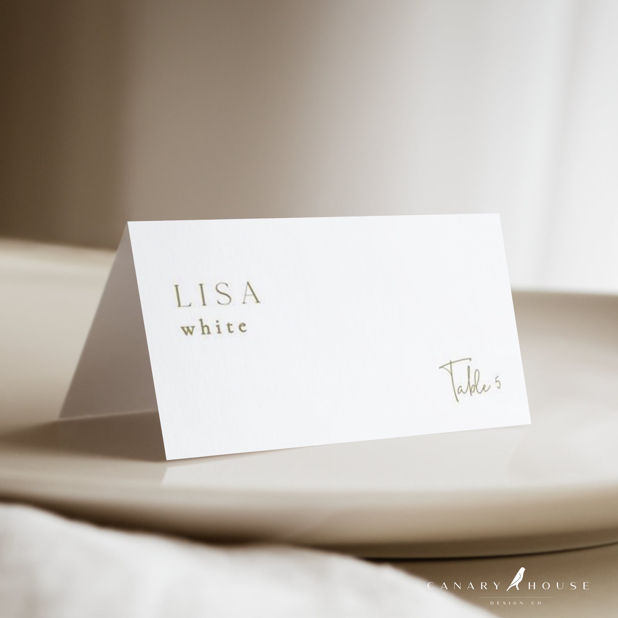 Modern Gold Wedding Place Card Template Printable Place Cards - Etsy