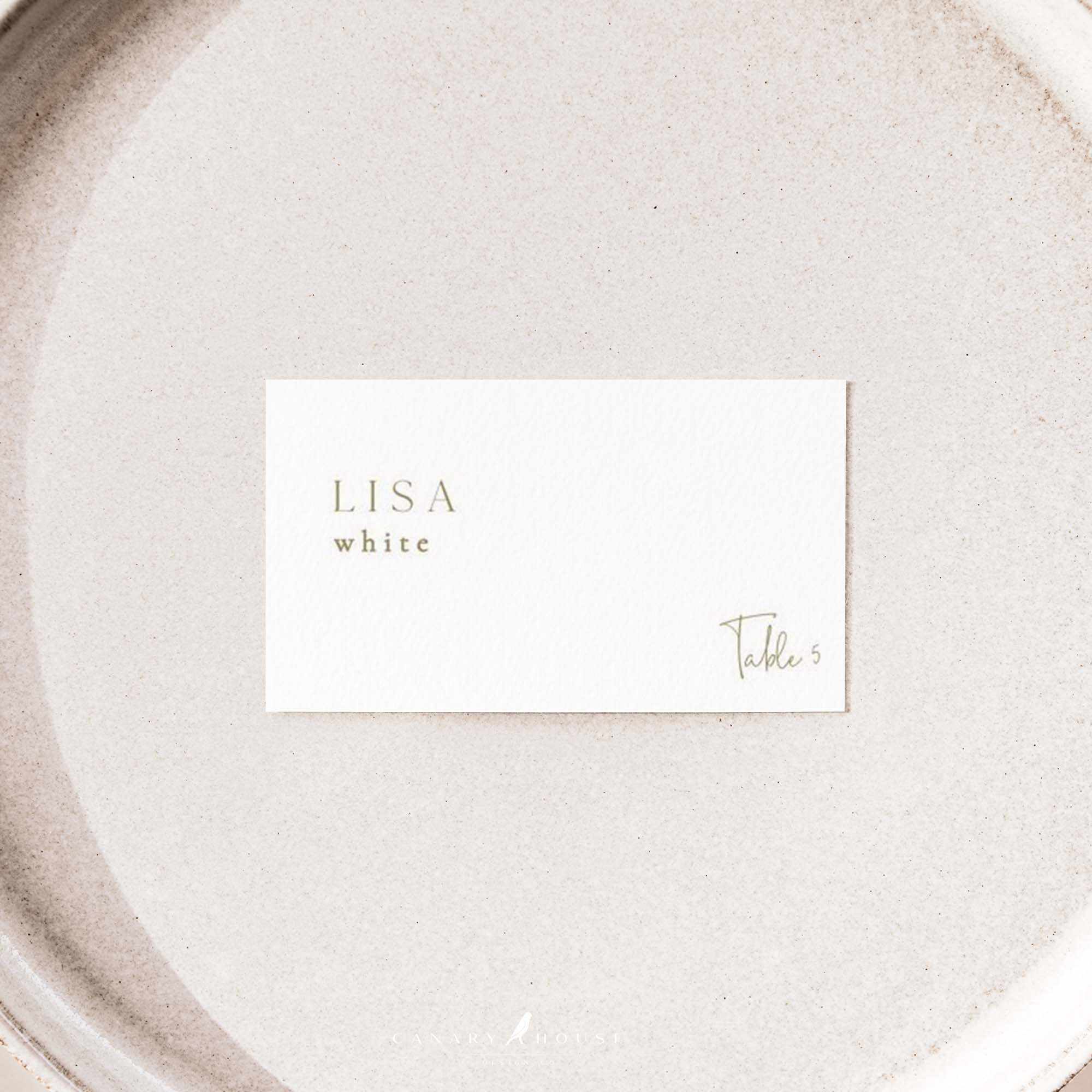Modern Gold Wedding Place Card Template, Printable Place Cards Wedding ...