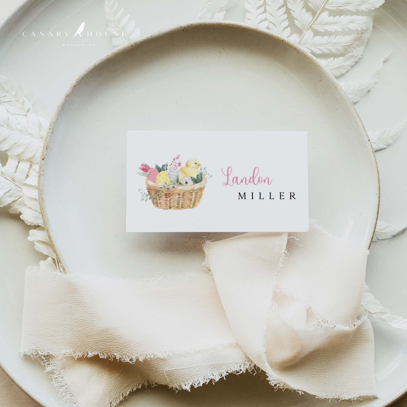 Easter Place Card Template, Printable Easter Place Cards, Editable ...