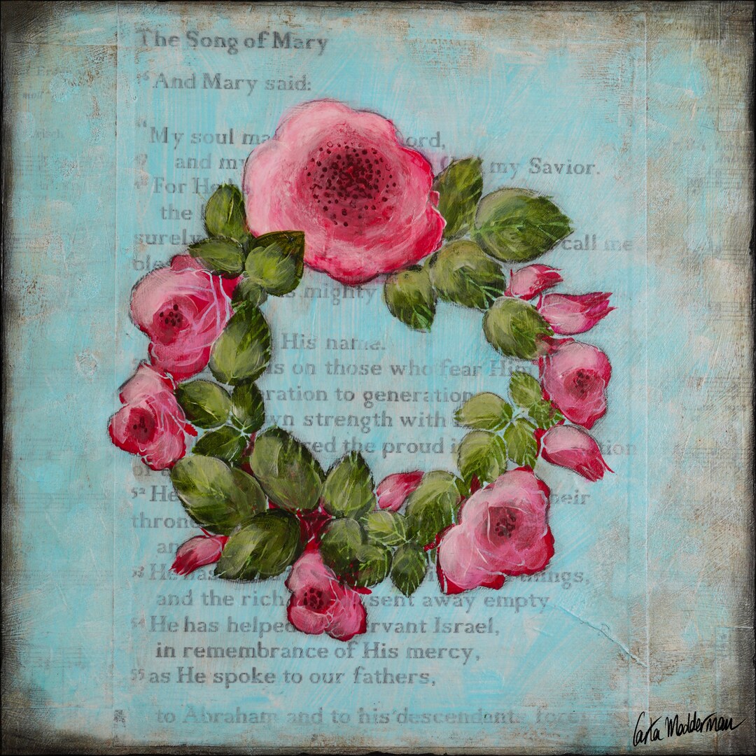 Wreath the Song of Mary Digital Download Carla Modderman - Etsy