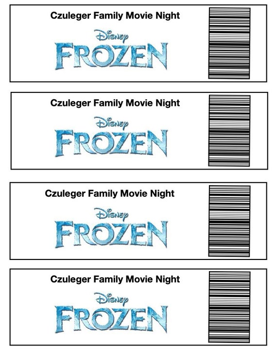 Frozen Movie Ticket Template