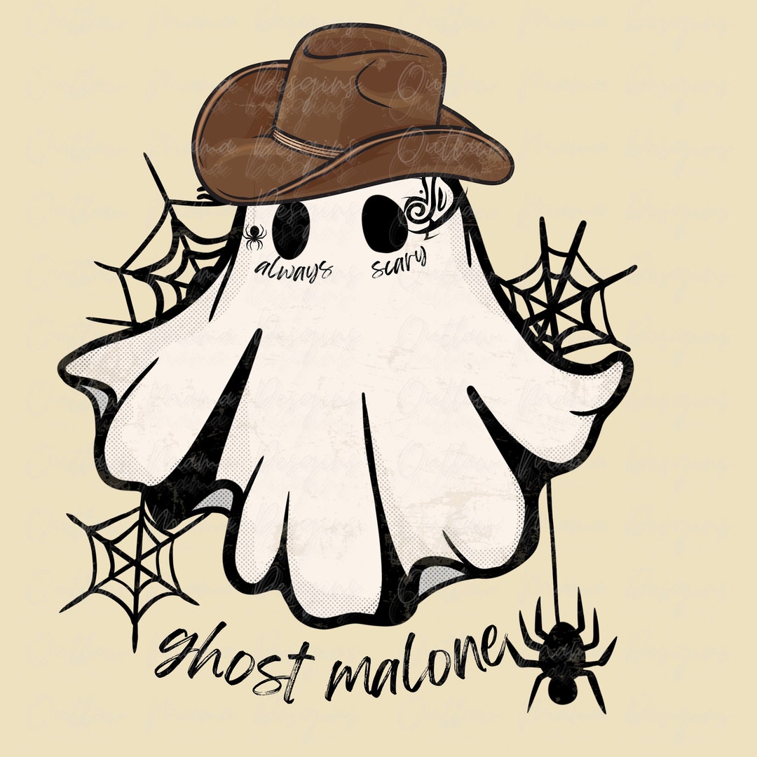 Cowboy Ghost Malone PNG Western Halloween PNG Western Ghost - Etsy