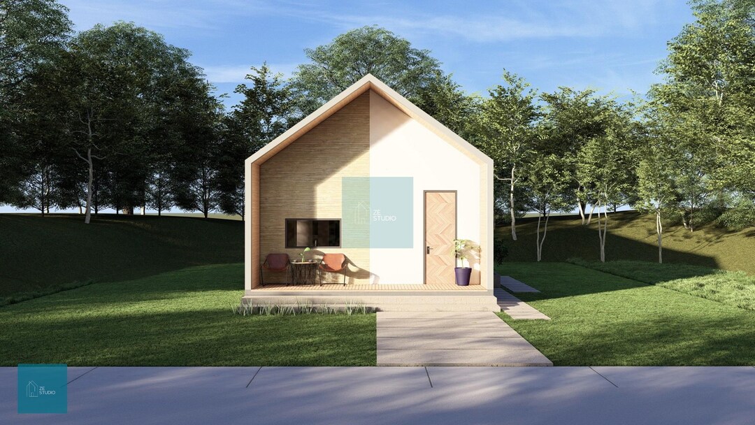 6x7 Tiny House Plan | 1 Bedroom 1 Bathroom | Minimalist Small Home ...