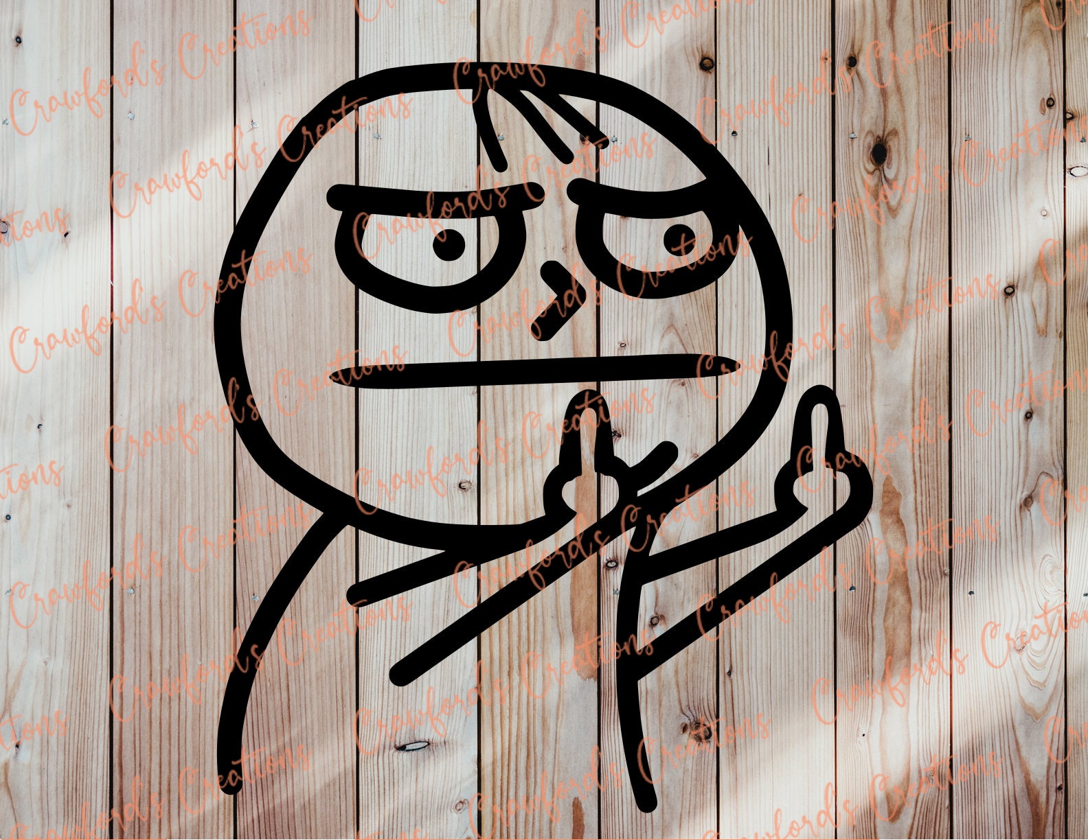 Stick Figure With Middle Fingers up - Single Layer SVG - Etsy